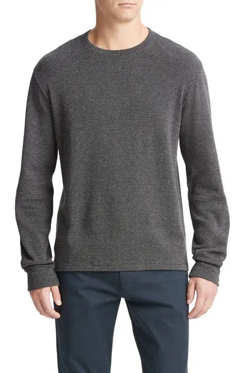 Vince Thermal Knit Long Sleeve T-shirt - Coastal Combo