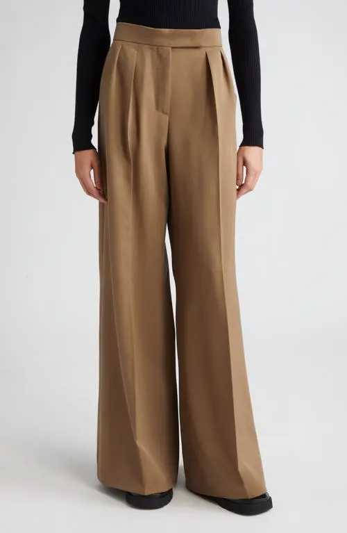 Max Mara Libbra Pleated Wide-leg Virgin Wool & Mohair Pants