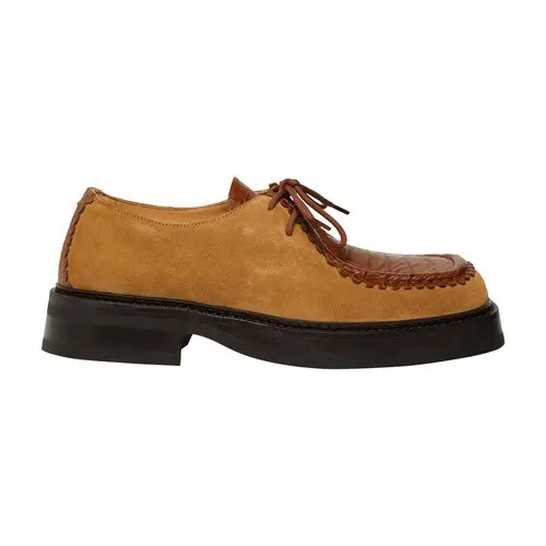 Eytys Akeem Suede Derbies In Hazel - 60% Off | Editorialist