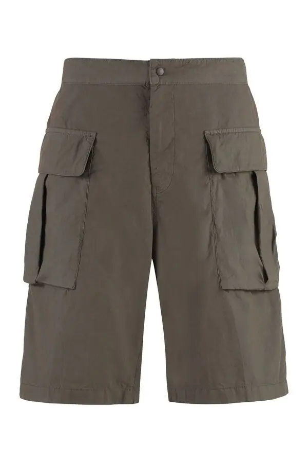 Aspesi Cotton Cargo Bermuda Shorts - Grey