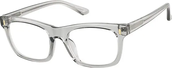 Zenni Square Full Rim Frame Glasses - Gray
