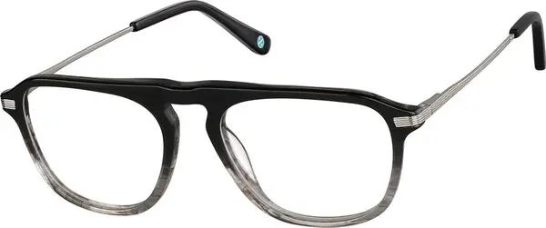 Zenni Aviator Full Rim Frame Glasses - Gray Ombre