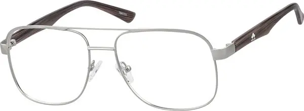 Zenni Aviator Full Rim Frame Glasses - Silver