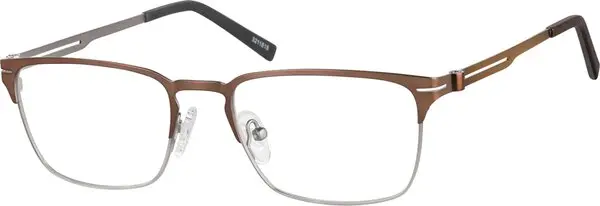 Zenni Browline Full Rim Eyeglasses - Brown