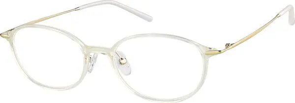 Zenni Oval Full Rim Frame Eyeglasses - Clear