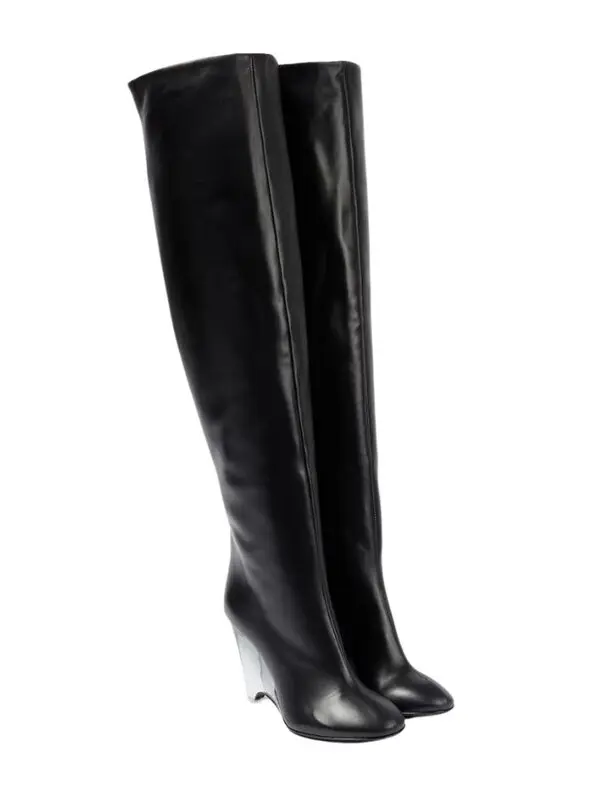 Alaïa Leather Knee-high Boots - Black