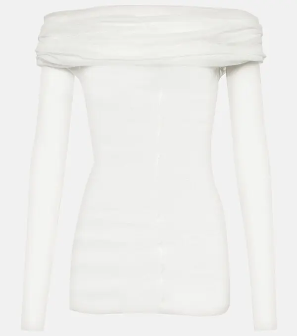 Christopher Esber Draped Silk Top - White