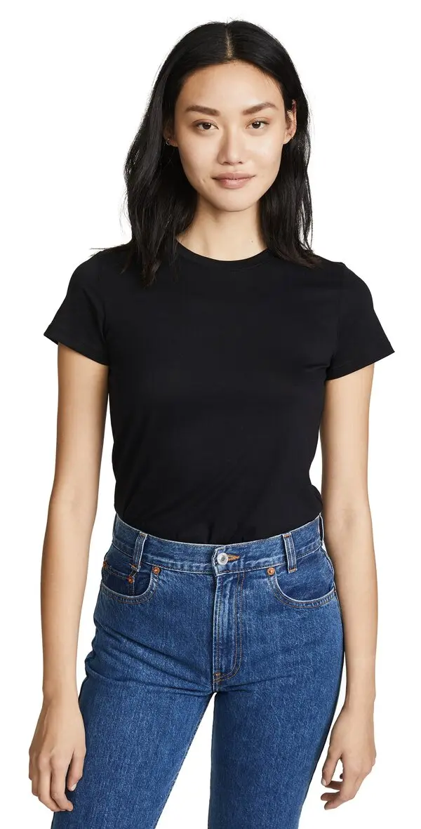 Vince Essential Crew Tee - Black