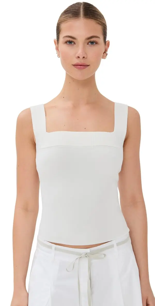 Simkhai Madine Tank Top - White