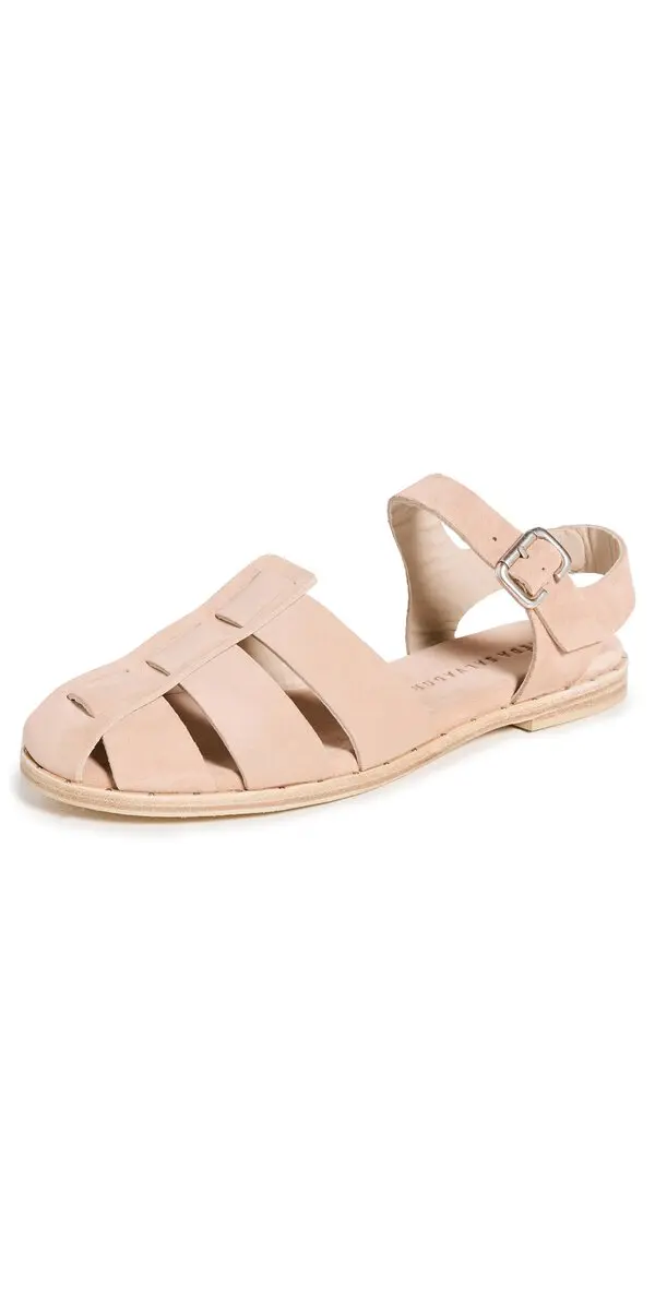 Freda Salvador Sera Woven Sandals - Blush Suede