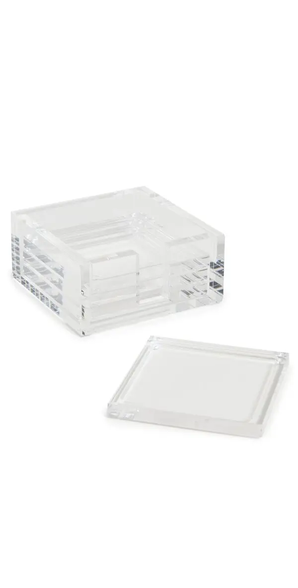 TIZO DESIGN Acrylic Coasters Set Of 4 - Clear