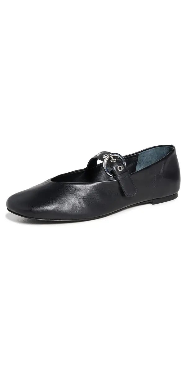 REFORMATION Bethany Ballet Flats - Black