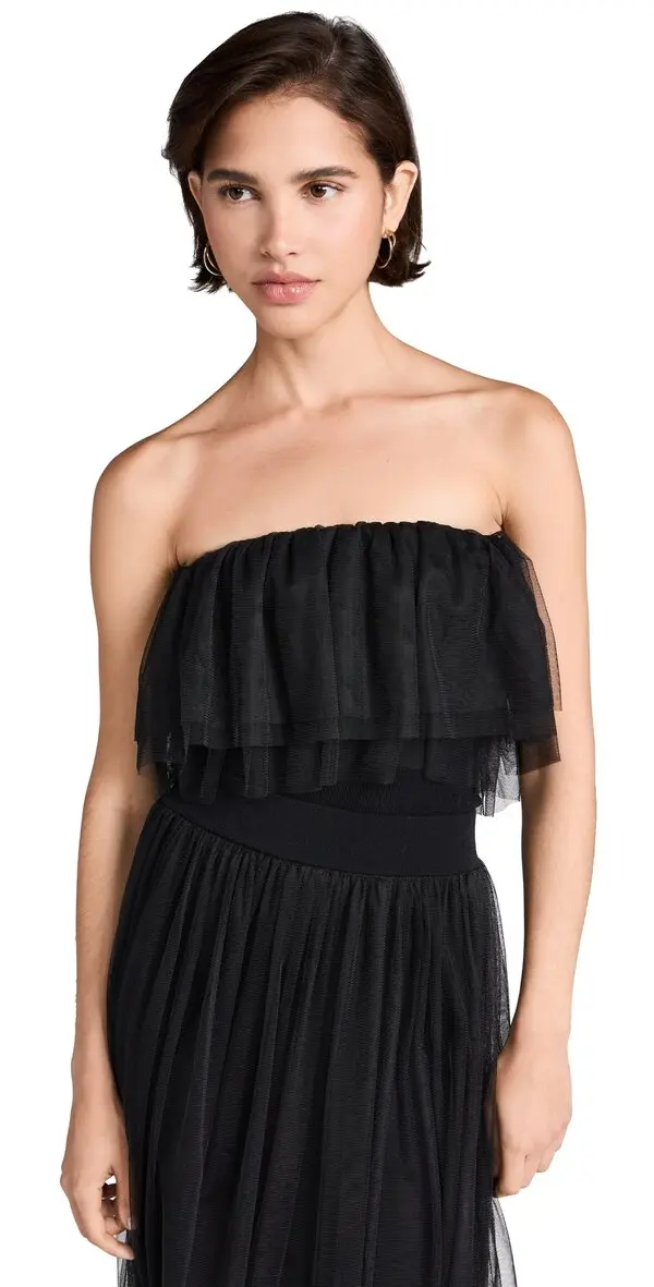 Autumn Cashmere Tulle Tube Top In Black 80% Off Editorialist