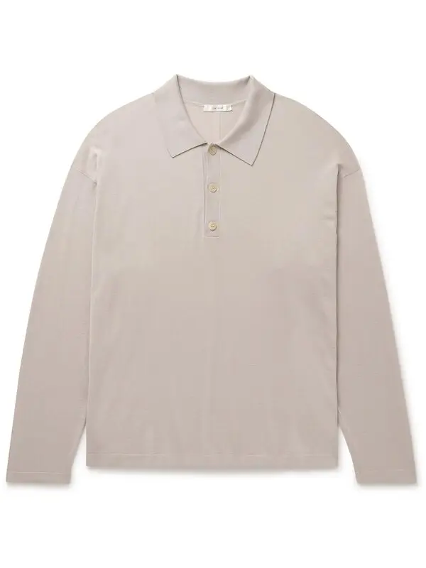 THE ROW Djon Wool Polo Shirt - Brown