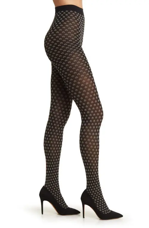 Oroblu Little Flowers Tights In Black 60% Off Editorialist