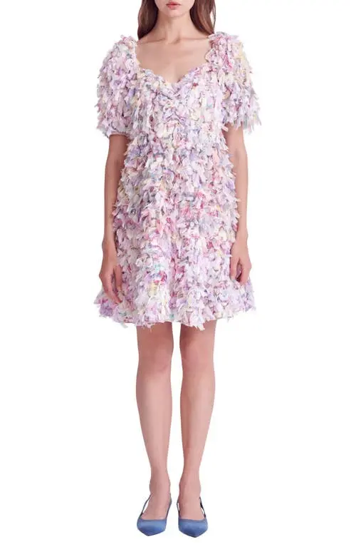 English Factory Textured Ribbon Mini Dress