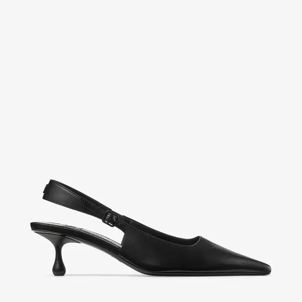JIMMY CHOO Amel 50 Nappa Leather Slingback Pumps