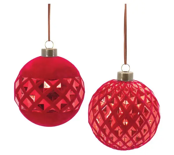 MELROSE Harlequin Glass Ball Ornament