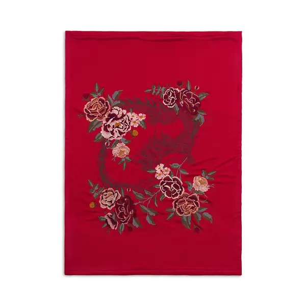 Johnny Was Dragon Throw Blanket - Red | Editorialist