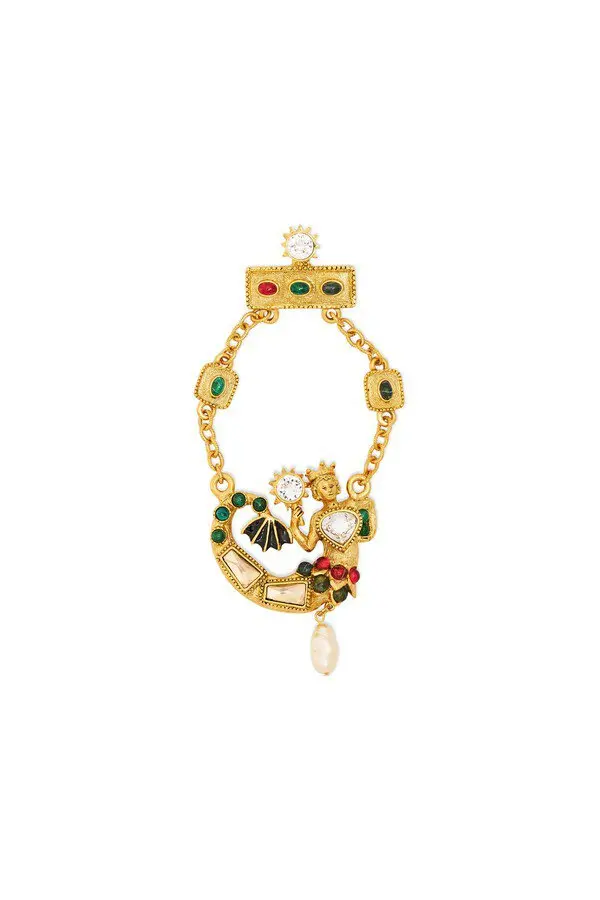 KENNETH JAY LANE Satin Mermaid Pin