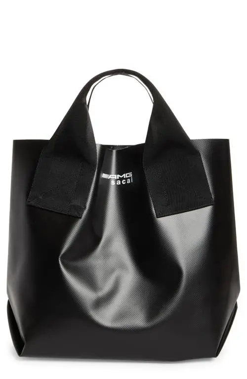 Sacai Amg Logo Tote - Black | Editorialist