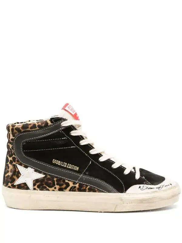 Golden Goose Slide Penstar High-Top Sneakers - Black
