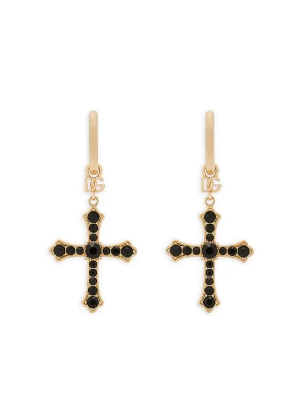 Dolce & Gabbana Cross-pendant Drop Earrings