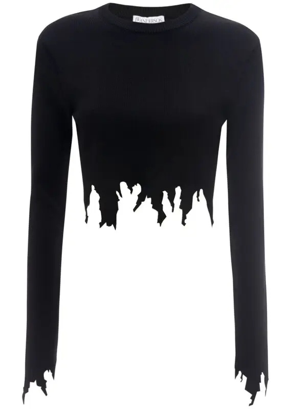 JW Anderson Laser-cut Fine-ribbed Jumper