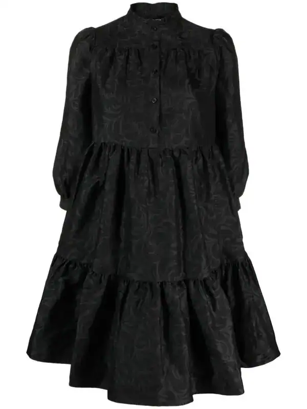 Kate Spade New York Fourish Swir Tiered Minidress In Black - 31% Off |  Editorialist