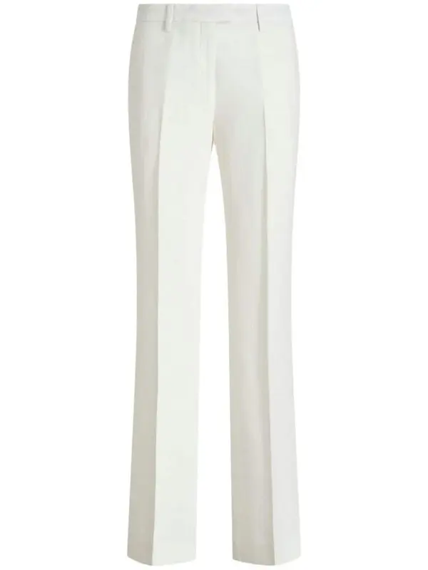 Etro Slub-texture Tailored Trousers - White