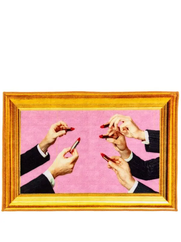 SELETTI Lipstick Graphic-print Mat