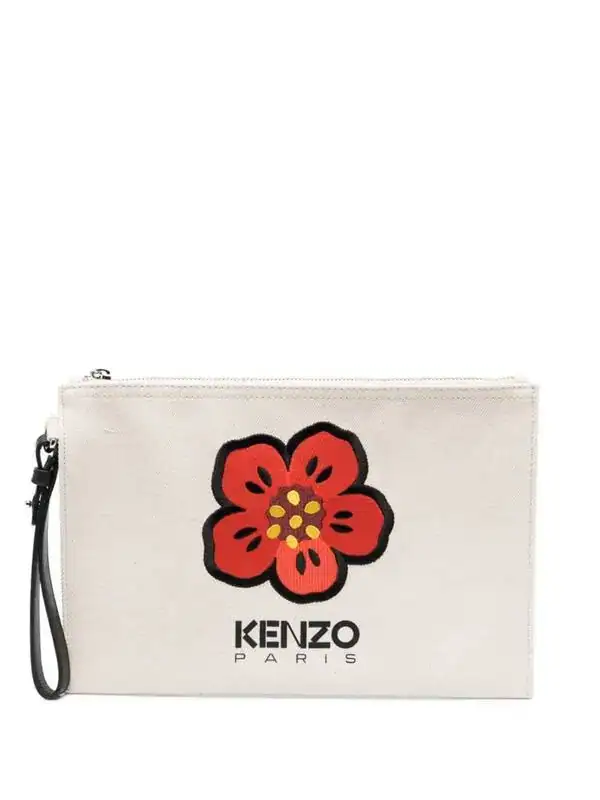 Kenzo Emboss Pochettes Kenzo Kenzo Pochette Bags In 03 Ecru