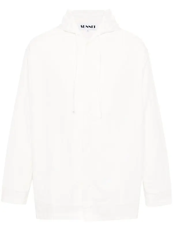 Sunnei Drawstring-hood Cotton Shirt
