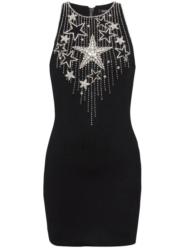 Balmain Star-embroidered Mini Dress