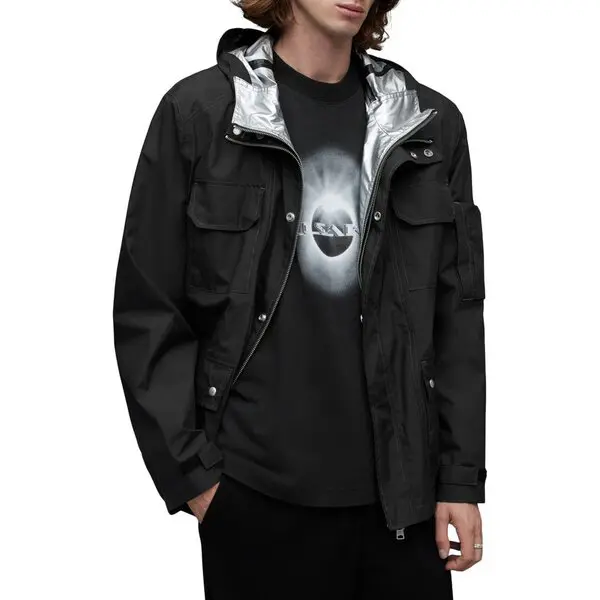 All Saints Tycho Water Repellent Hooded Utility Jacket
