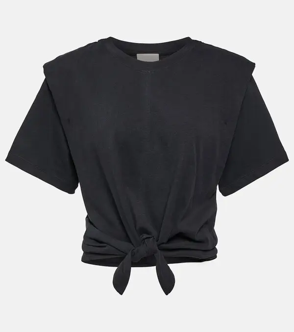 Isabel Marant Zelikia Gathered Crop Top - Black