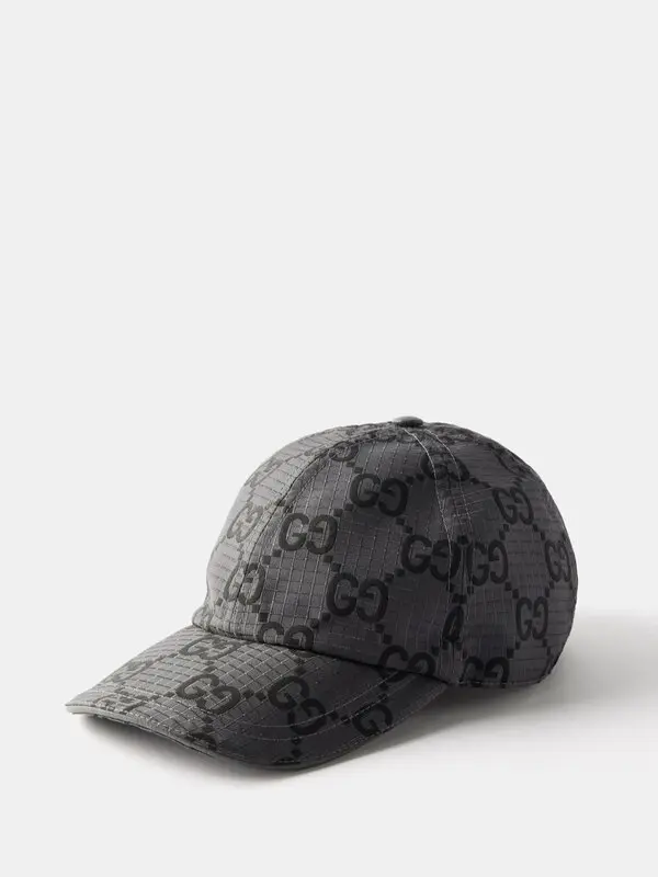 Gucci Gg-jacquard Ripstop Baseball Cap - Grey | Editorialist