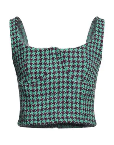 VANESSA SCOTT Tweed Houndstooth Crop Top