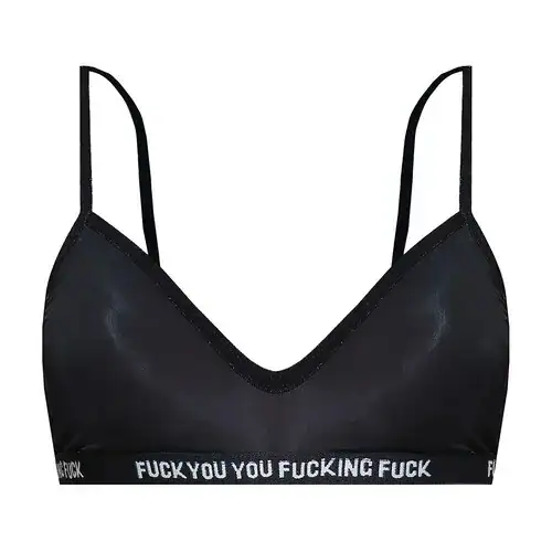 R13 Bra With Lettering - Blac | Editorialist