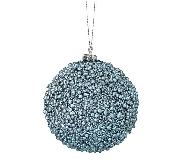 VALERIE PARR HILL 4' Glitter Mini Bead Ball Ornament Set Of 1 Alerie