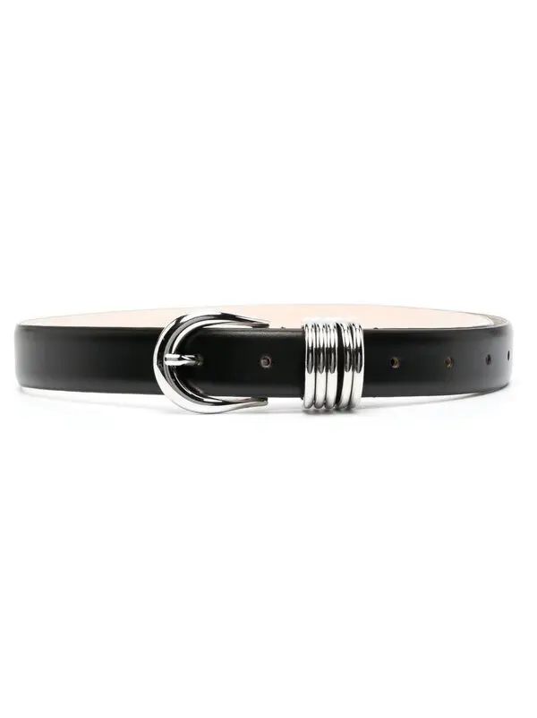 DEHANCHE Hollyhock Leather Belt - Black