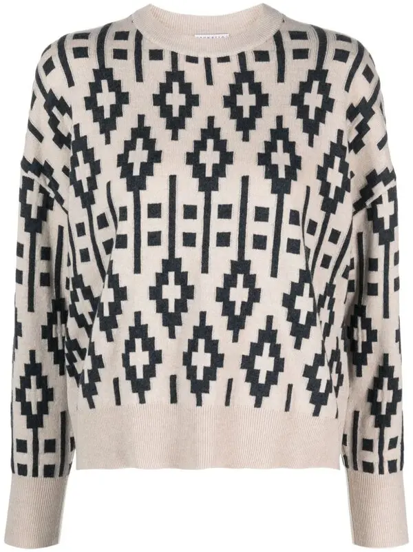 Brunello Cucinelli Jacquard Virgin Wool-blend Jumper