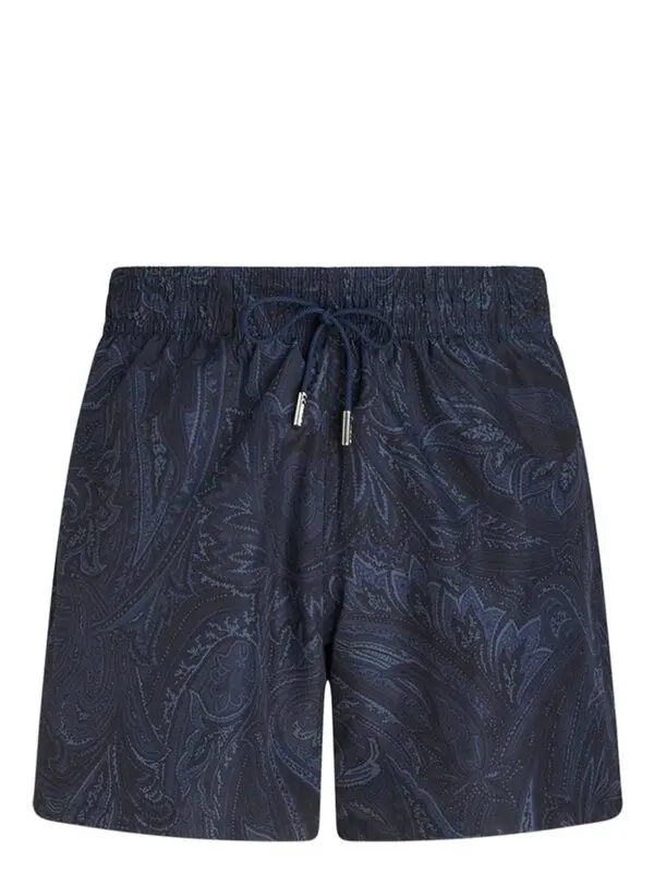 Etro Paisley-print Swim Shorts - Blue