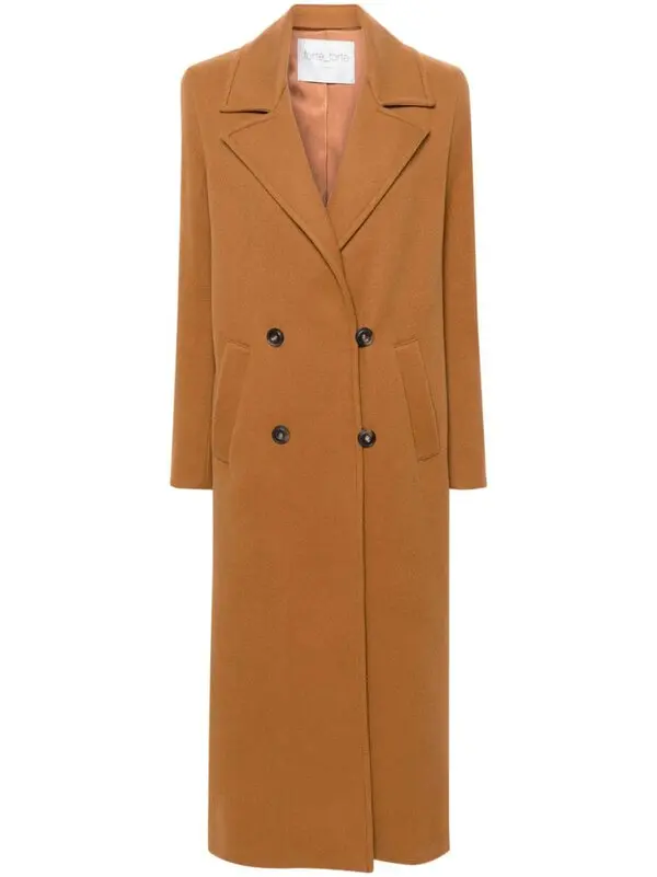 FORTE_FORTE Double-breasted Virgin Wool Maxi Coat