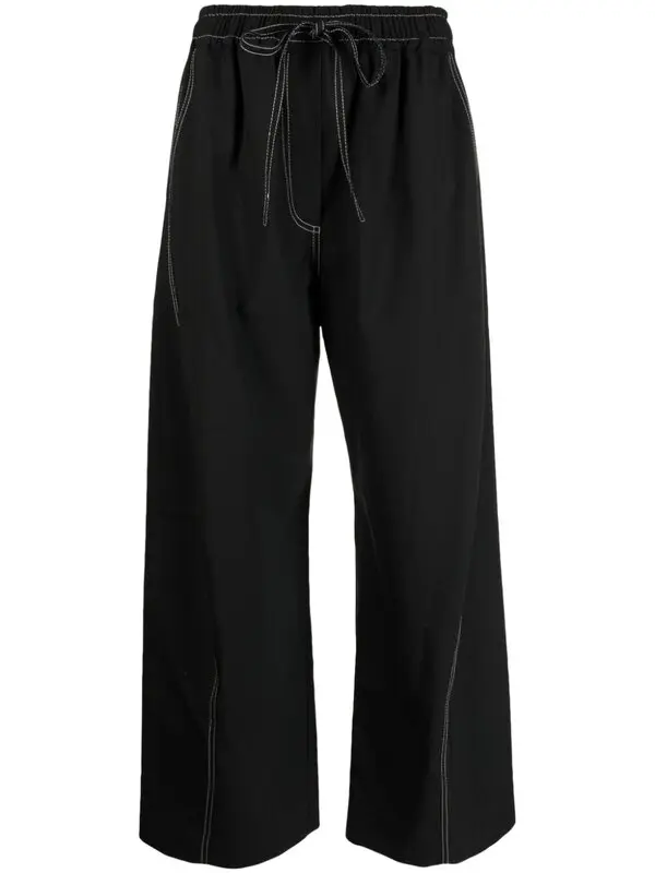 REJINA PYO Una Wide-leg Trousers - Black