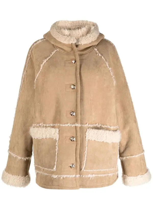 TOUT A COUP Hooded Suede Jacket