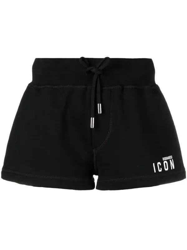 Dsquared2 Cotton Jersey Shorts - Black