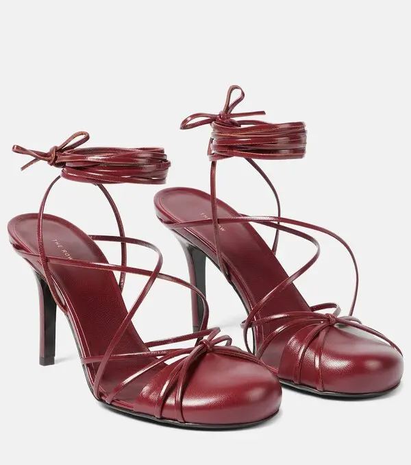 THE ROW Joan Leather Pumps - Red