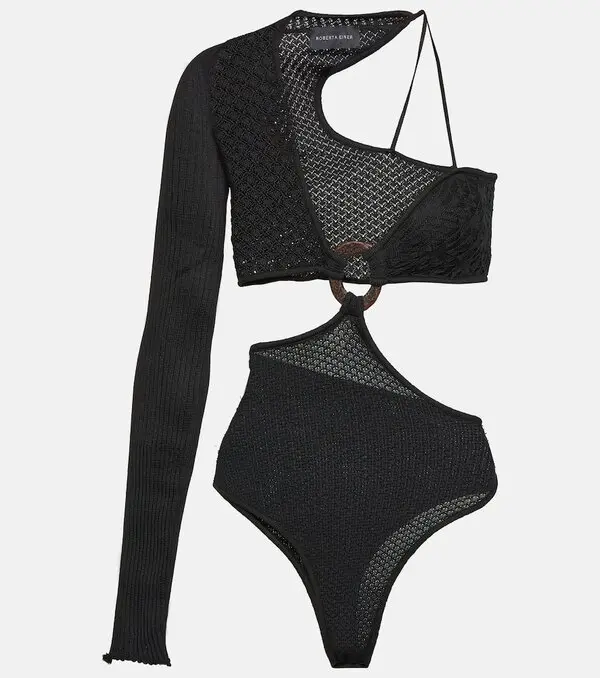 ROBERTA EINER Legato Asymmetric Bodysuit - Black