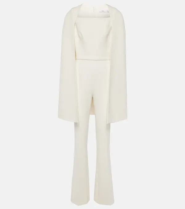 Safiyaa Bridal Cinzia Caped Jumpsuit - White